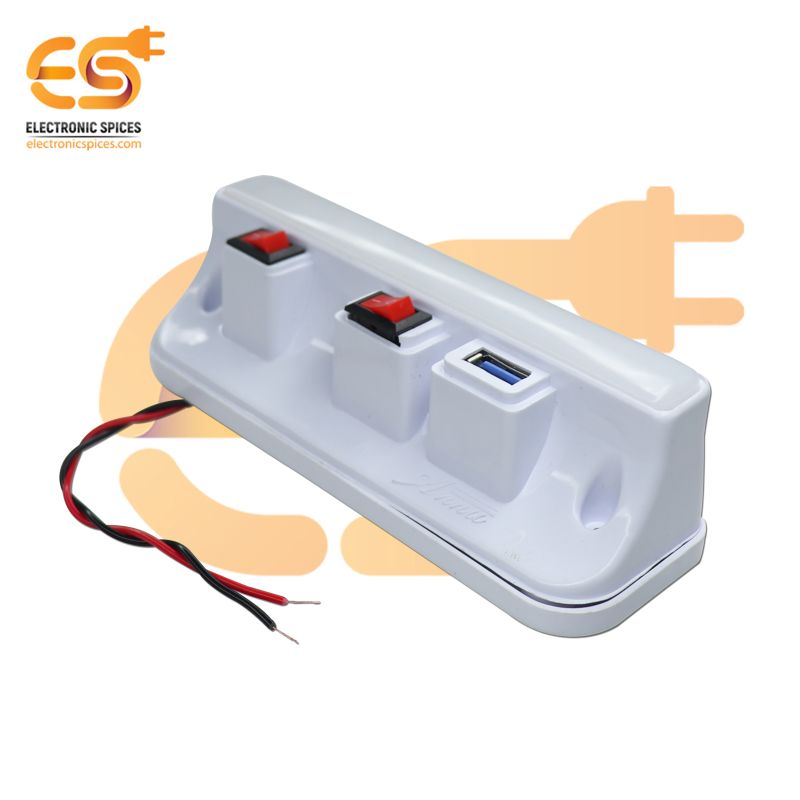 12V White Color LED with USB Charger Indicator and On/Off Switch
