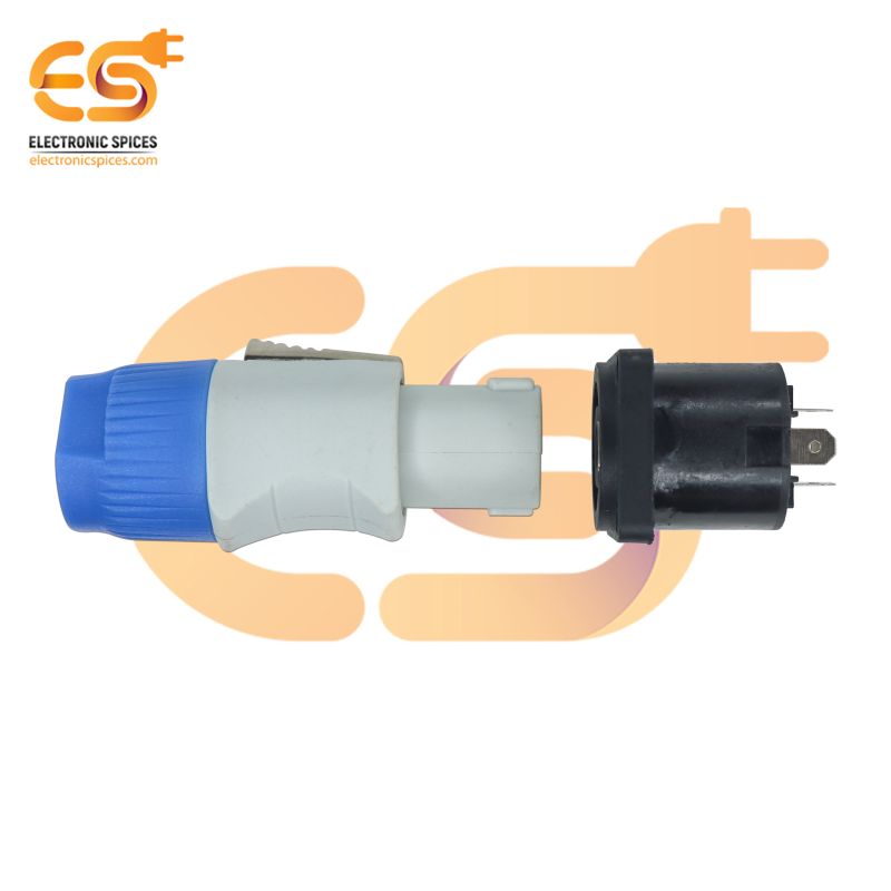 Buy 250V 20A 4 Pin Powercon Male Connector Female Jack at Electronic Spices