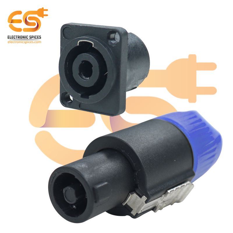 Buy NL4FC 4-Pole Speakon Male Cable Connector with Female Connector (Blue)