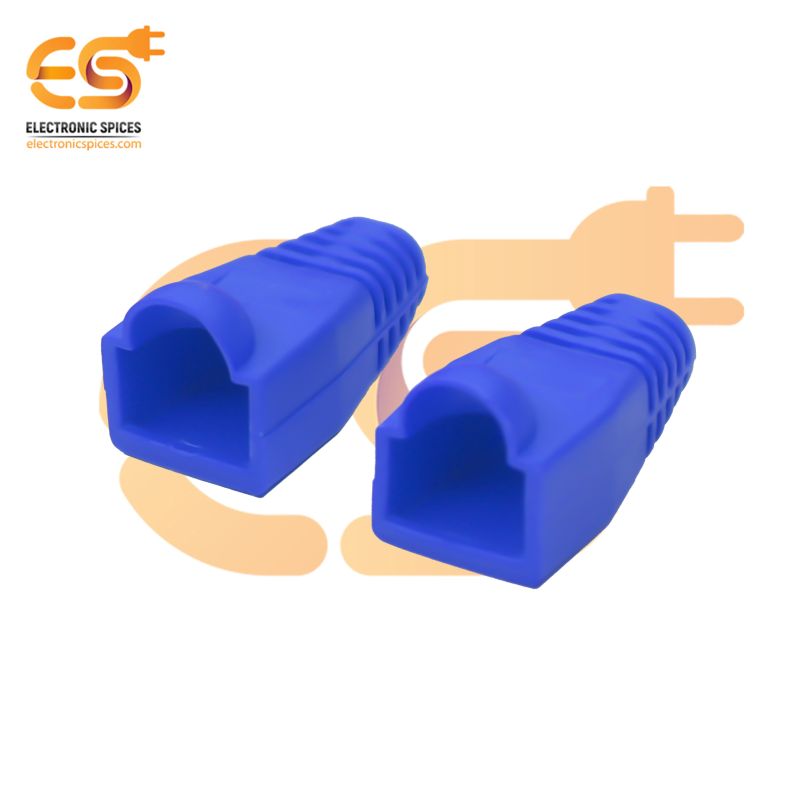 Buy RJ45 Connector with Blue Boots Cover for Ethernet Network Cable (5 ...