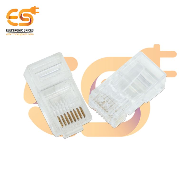 Buy RJ45 Connector with Blue Boots Cover for Ethernet Network Cable (5 ...