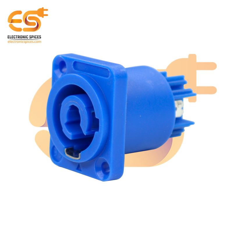 Buy Powercon 3-Pin Female Jack Audio Cable Panel Socket Connector, Blue ...