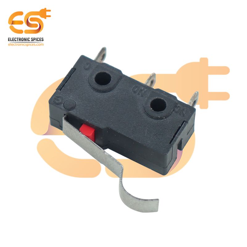 Buy 10T85 5A 125V SPDT Curved Handle Metal Micro Lever Switch Pack of 2 ...