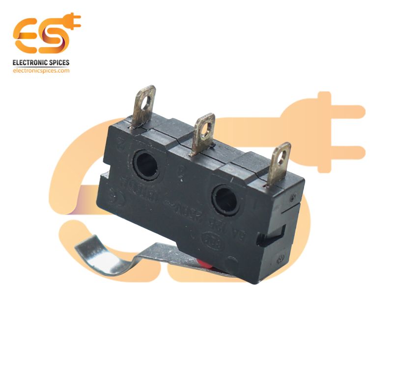 Buy 10T85 5A 125V SPDT Curved Handle Metal Micro Lever Switch Pack of ...