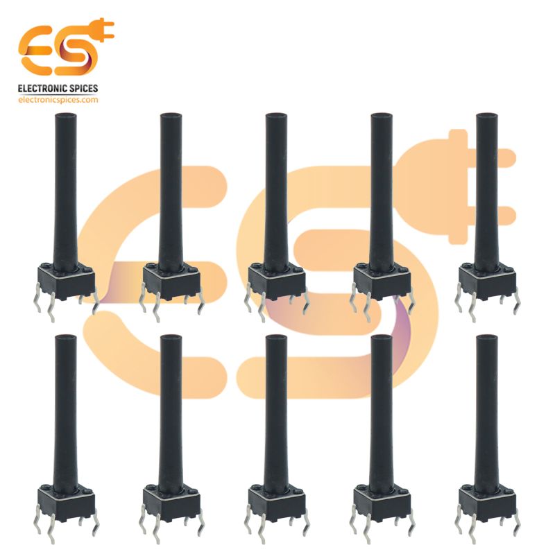 Buy Black Tactile Momentary Push Button Switches, Pack of 10, at ...