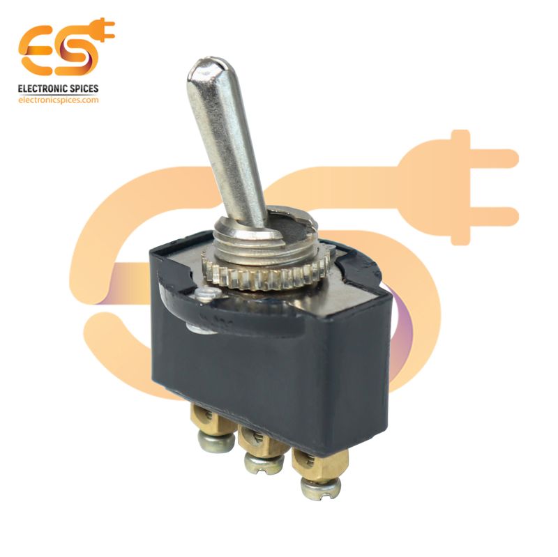 Buy 250V 3pin SPDT Mini Toggle Switch On/ Off Black Color Pack of 2