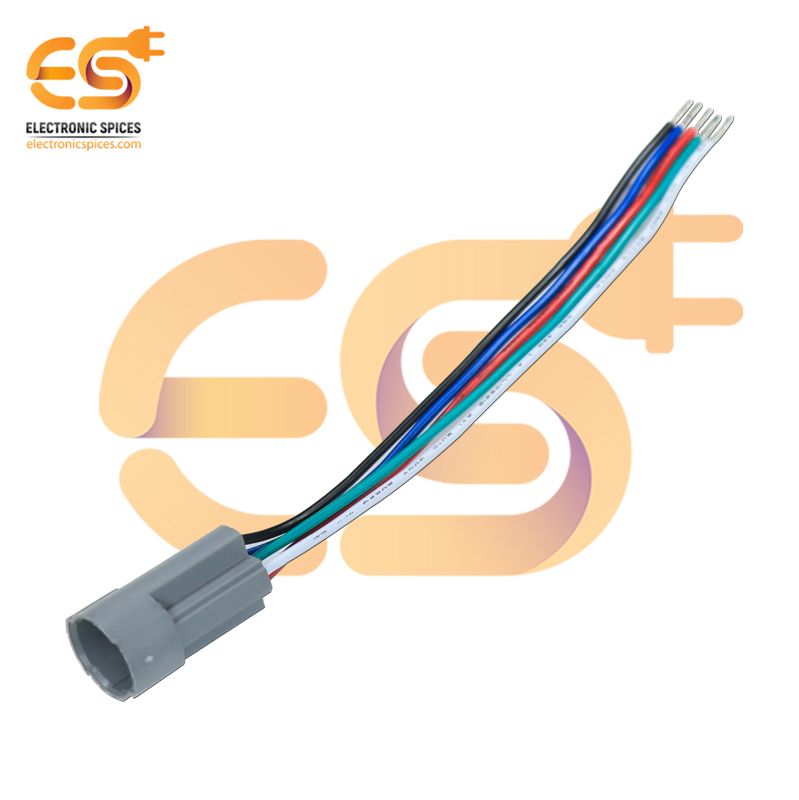 Buy 16mm 5 Pin Metal Push Button Switch Wire Socket Connector Pack of 1 ...