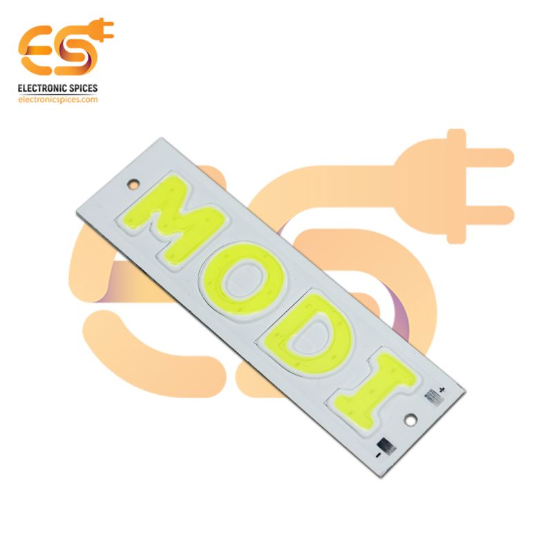 Buy 3V to 12V 3 COB LED ( Modi ) White Color Hard Strip Bright Bulb ...