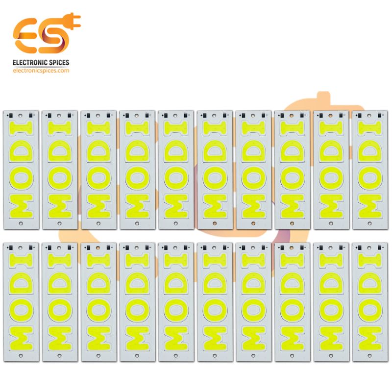 Buy 3V to 12V 3 COB LED ( MODI ) White Color Hard Strip Bight Bulb ...