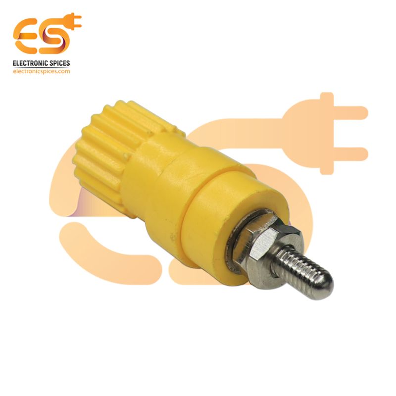 Buy 4mm 30A Yellow Color Female Socket Banana Connector Pack of 50