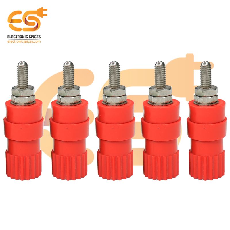 Buy 4mm 30A Red Color Female Socket Banana Connector Pack of 5