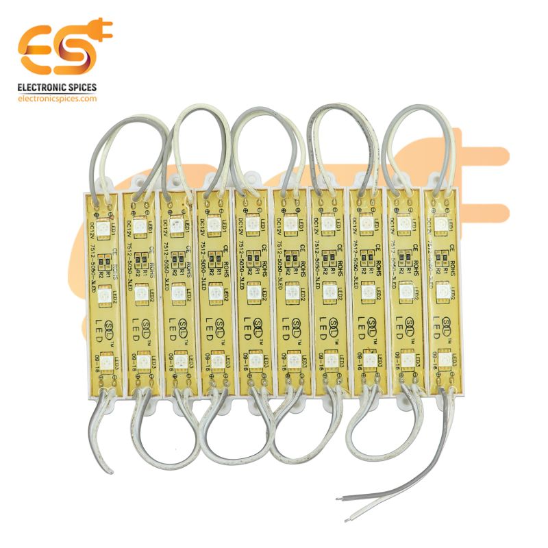 Buy 12V 5050 Orange Color SMD LED Light Strip Module Pack of 10.