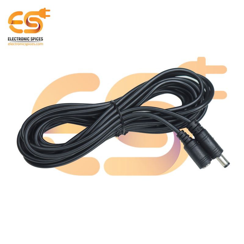 5.5 mm Male and Female Dc Pins Jack Wire Cable Connector ( 5 meter )