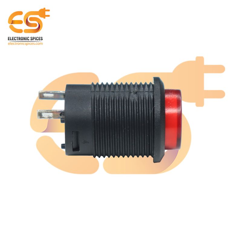Buy 3A 250V On and Off Self Lock Momentary Push Button Red Color Pack of 10