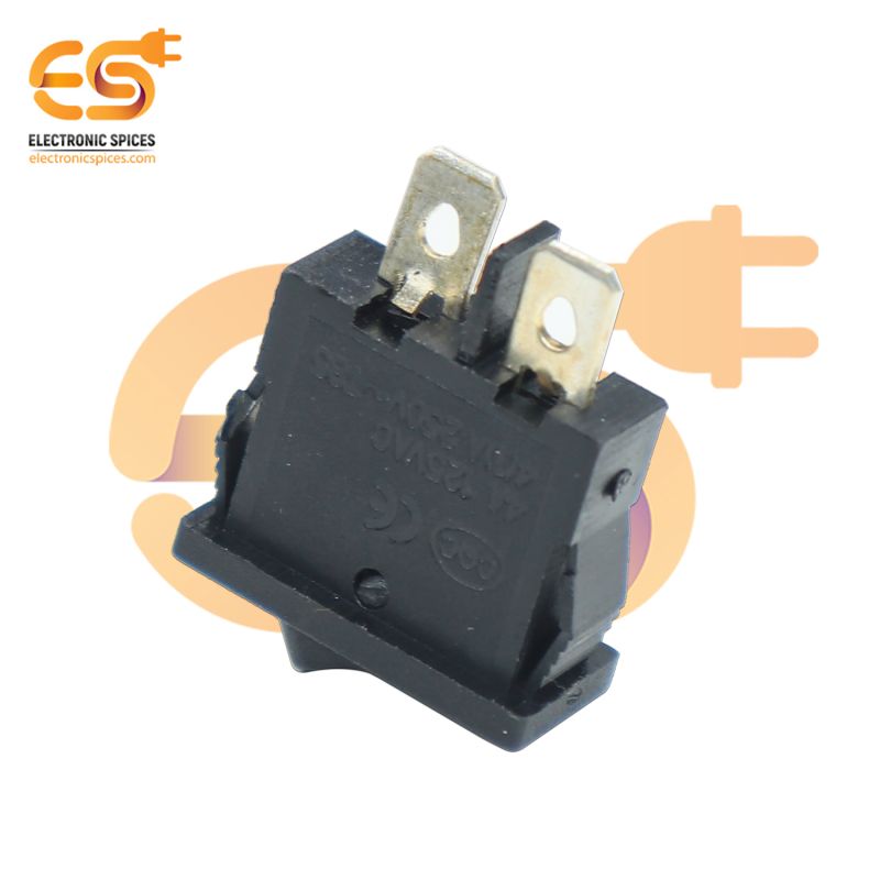 Buy T85 4A 250V Black Color 2 Pin Rocker Switch Pack of 100.