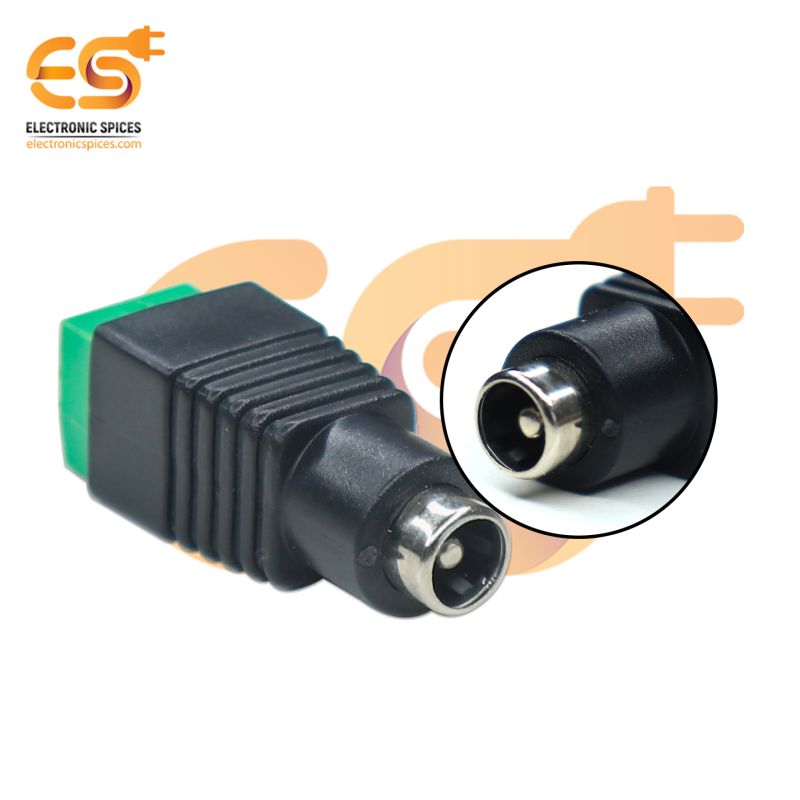 5.5 x 2.1mm DC Power Male Jack Socket Connector - Pack of 5 for CCTV ...