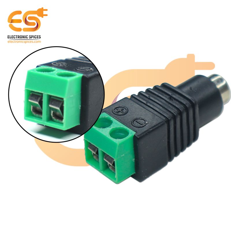 5.5 x 2.1mm DC Power Male Jack Socket Connector - Pack of 5 for CCTV ...