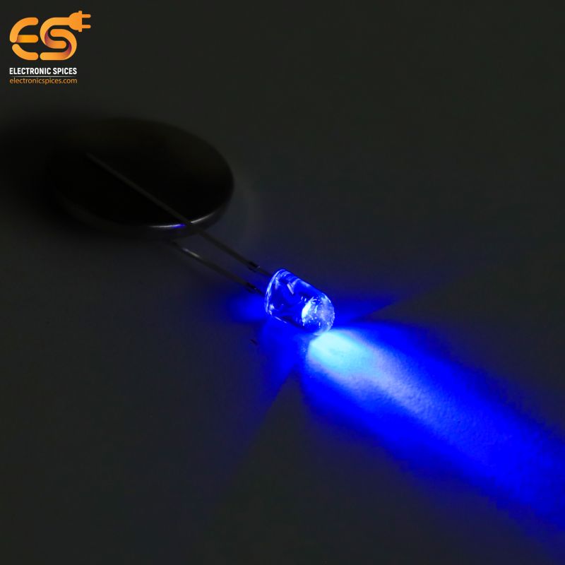 Buy 5mm Oval Shape Dip Led Pack of 20 ( Blue in Clear ) | Electronicspices