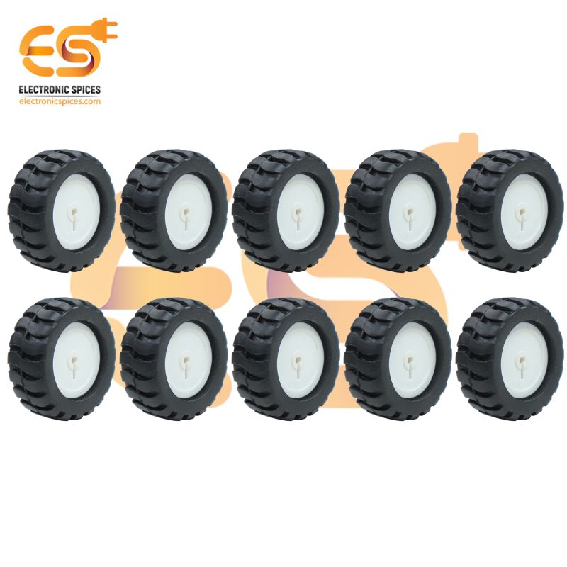 Buy 44mm * 18mm Hard Plastic Buld Rubber Cover Wheel for N20 Dc Micro ...