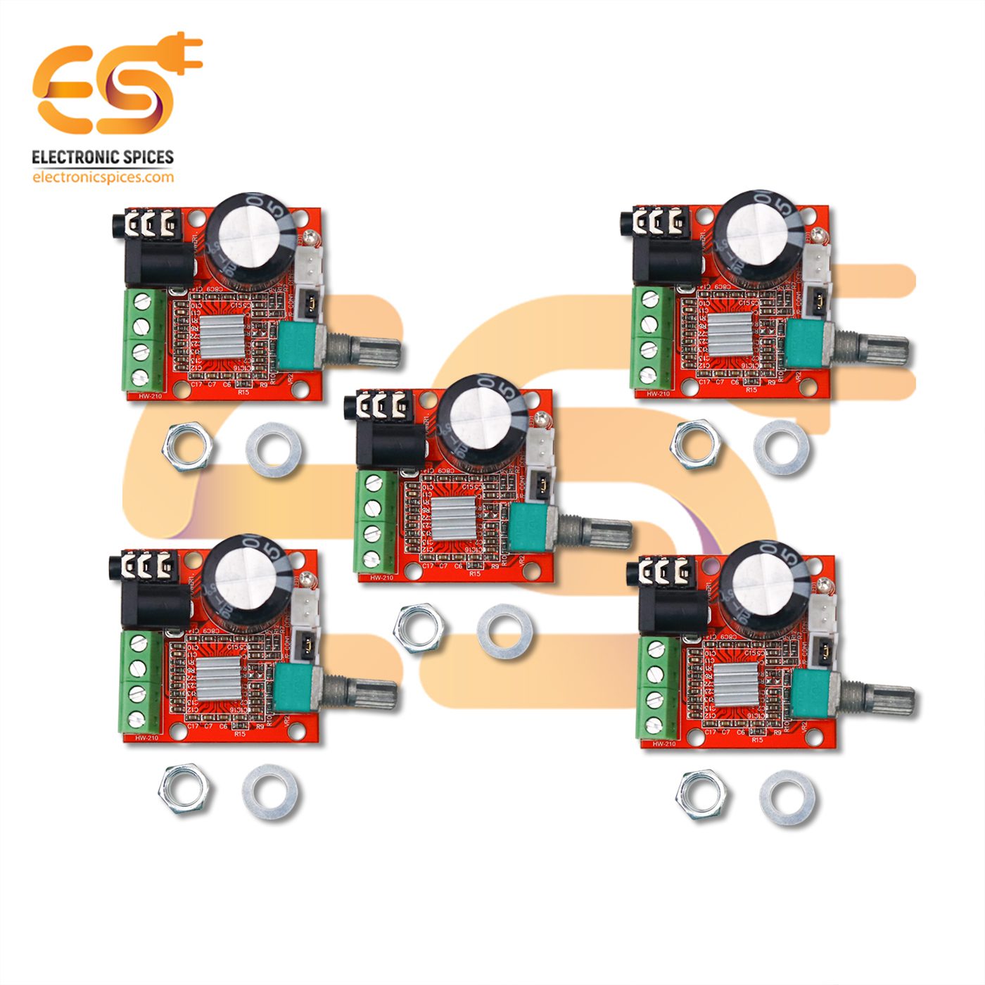 Buy PAM8610 Dual channel stereo audio amplifier board modules pack of 10pcs