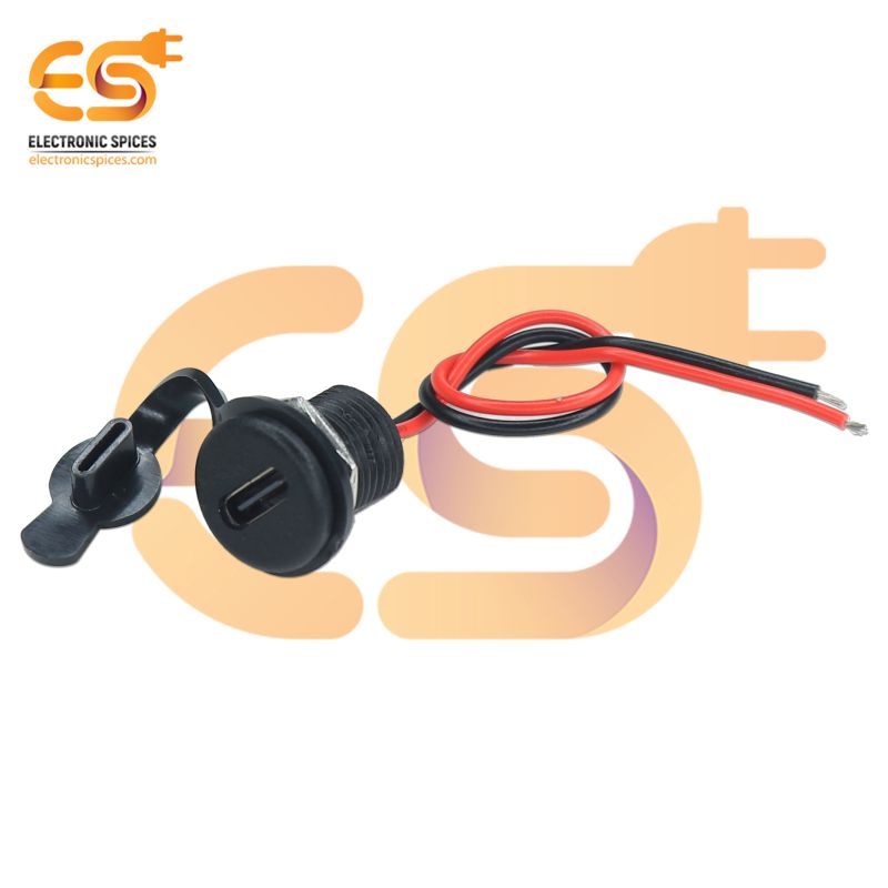 Buy C- Type Micro USB Female Jack Wire Cable Connector With Dust Cap ...