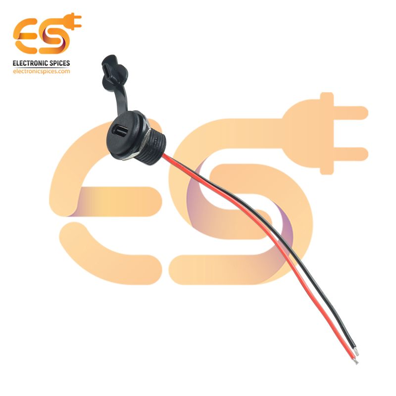 Buy C- Type Micro USB Female Jack Wire Cable Connector With Dust Cap ...