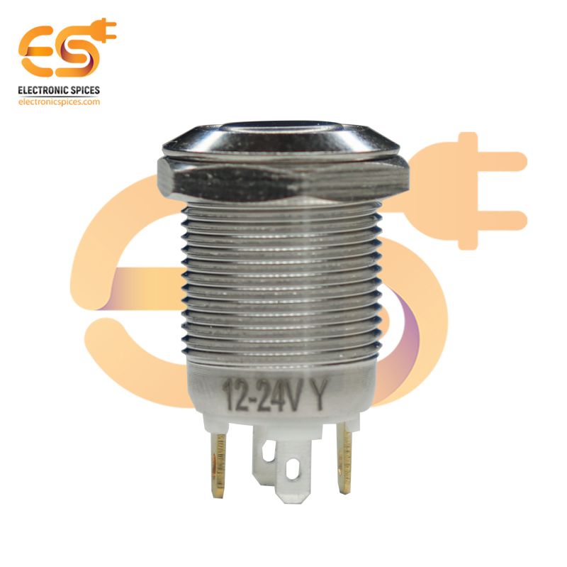 Buy 12mm 12-24V Ring Light Push Button Horn Type Metal Switch With ...