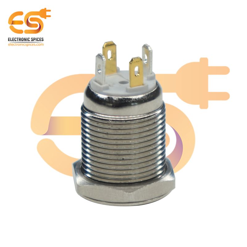 Buy 12mm White LED Push Button Metal Switch – 12–24V