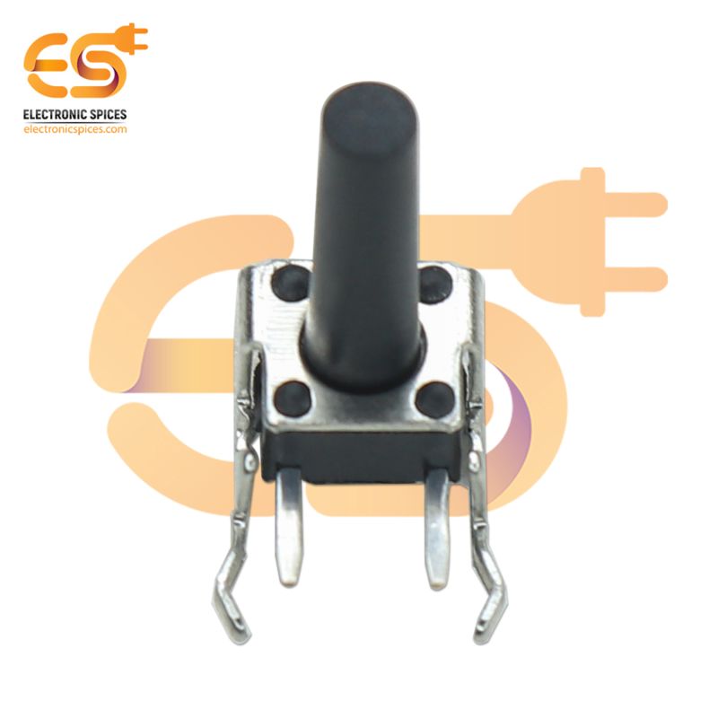 Buy 6x6x15mm 2-Pin Right Angle Push Button Tactile Switches, Pack of 10 ...