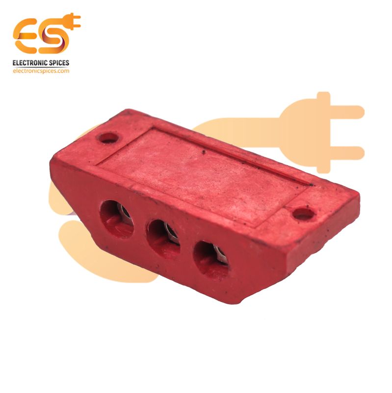 Buy 3 Way 30A Bakelite Heavy Duty Connector Strip Red Screw Terminal ...