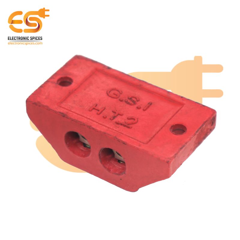 Buy 2- Way 30A Bakelite Heavy Duty Connector Strip Screw Terminal Red ...
