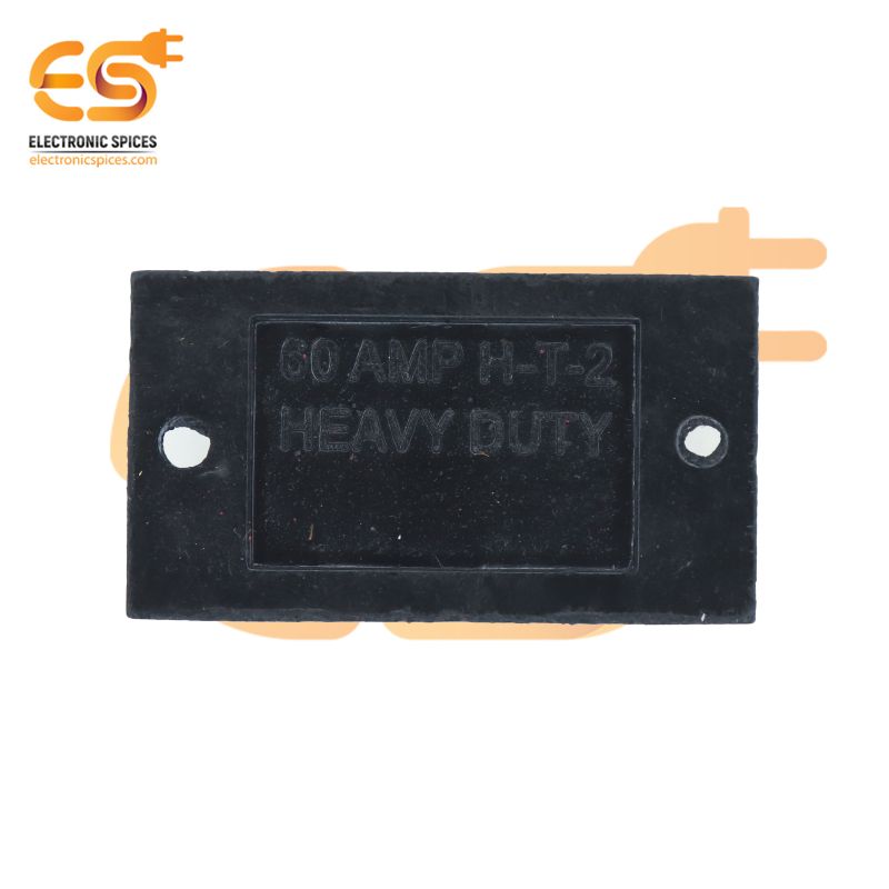 2-Way 60A Bakelite Heavy Duty Connector Strip Black Screw Terminal ...