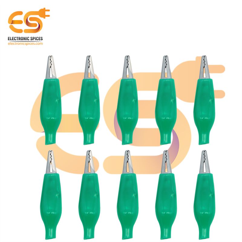 Buy 40mm Insulated Green Color Crocodile Alligator Clip or Test Camp ...