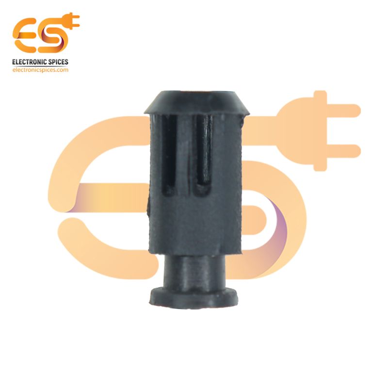 3mm LED Light Mounting Holders, Black Color, Pack of 50 At Electronic Spices