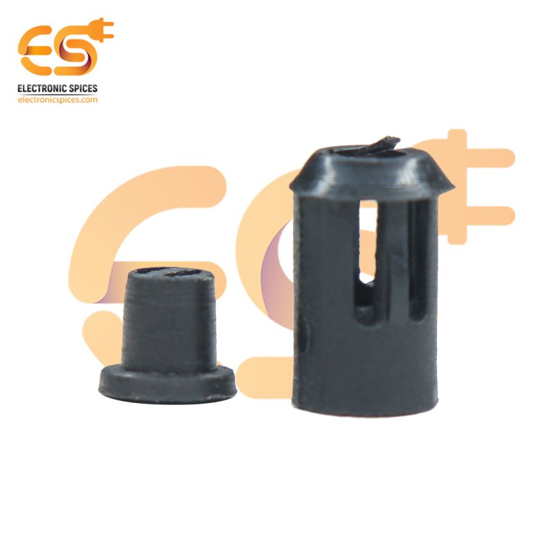 3mm LED Light Mounting Holders, Black Color, Pack of 100 At Electronic ...