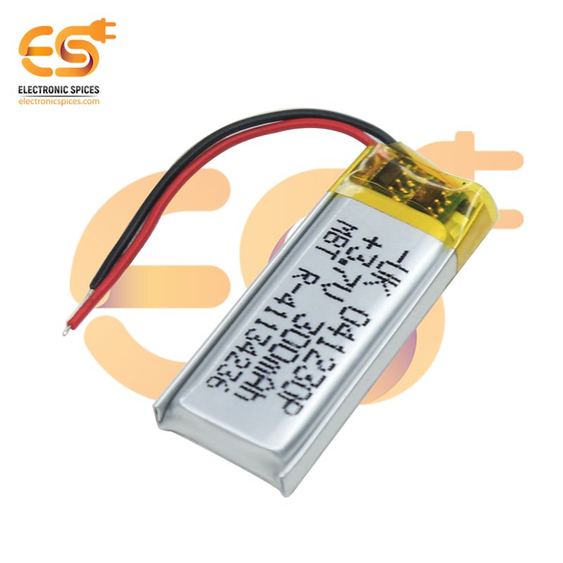 300mAh 3.7V Rechargeable LiPo Battery (UK-041230P) | Electronic Spices