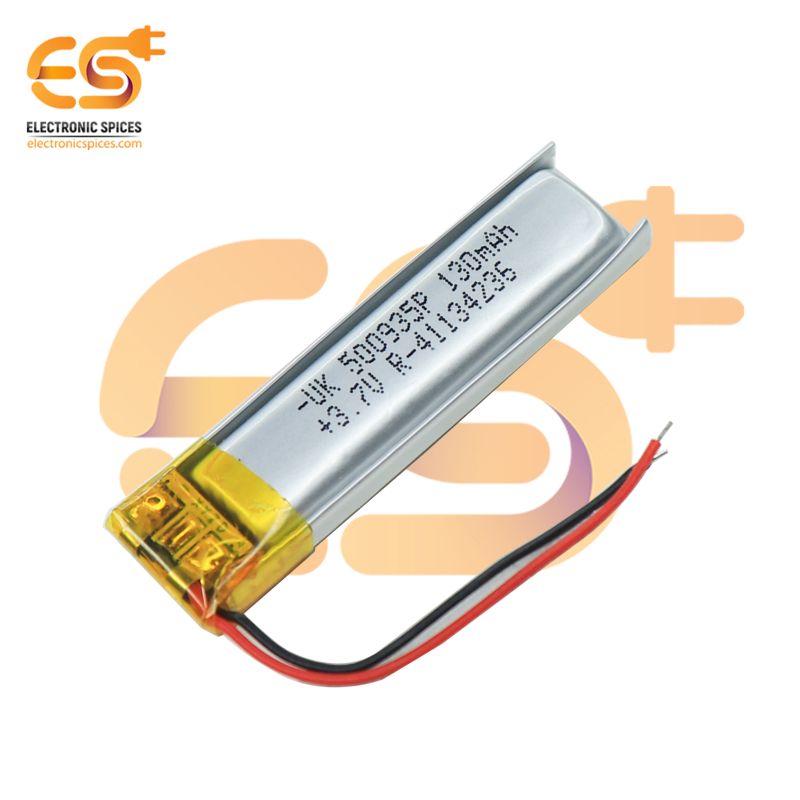 Buy 130mAh 3.7V Single Cell Rechargeable LiPo Battery