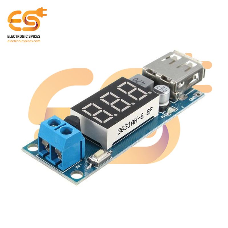 Compact DC-DC 4.5V-40V to 5V 2A USB Charger Step-Down Converter with ...