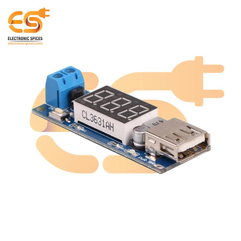 Compact DC-DC 4.5V-40V to 5V 2A USB Charger Step-Down Converter with ...