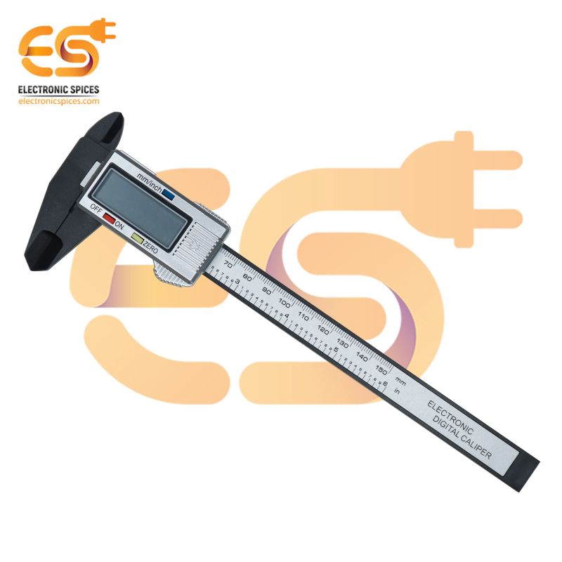 6-Inch Plastic Vernier Scale Caliper Inch and Millimeter Conversion ...