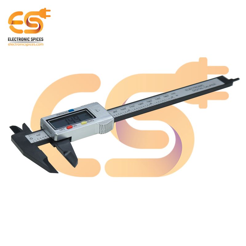 6-Inch Plastic Vernier Scale Caliper Inch and Millimeter Conversion ...