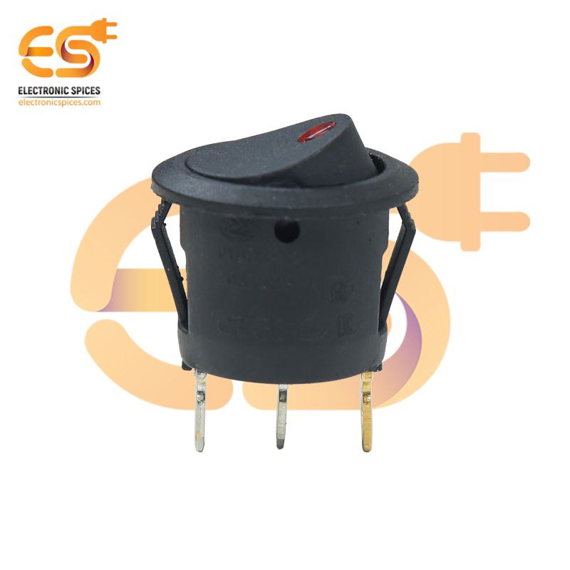 Buy 20A AC Round Rocker Switch with Red Indicator | Electronicspices
