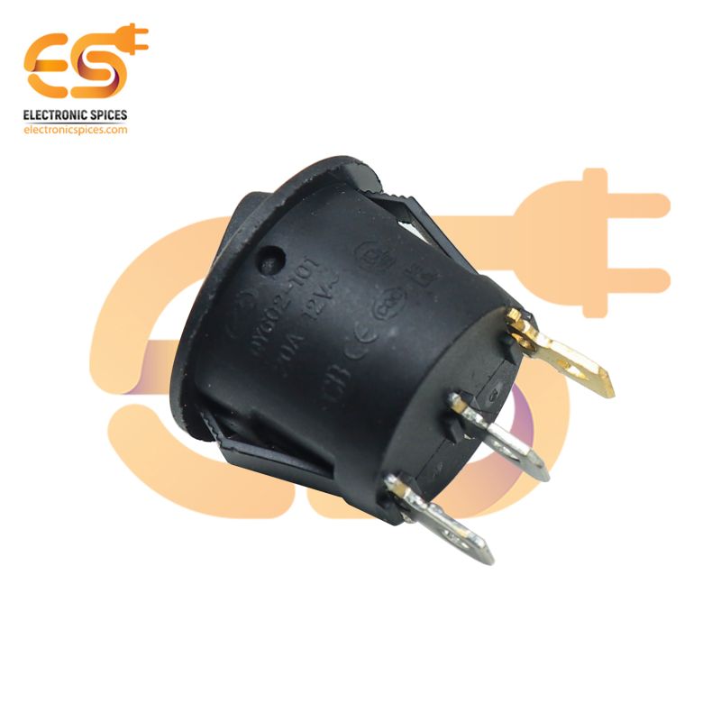 Buy 20A AC Round Rocker Switch with Red Indicator | Electronicspices