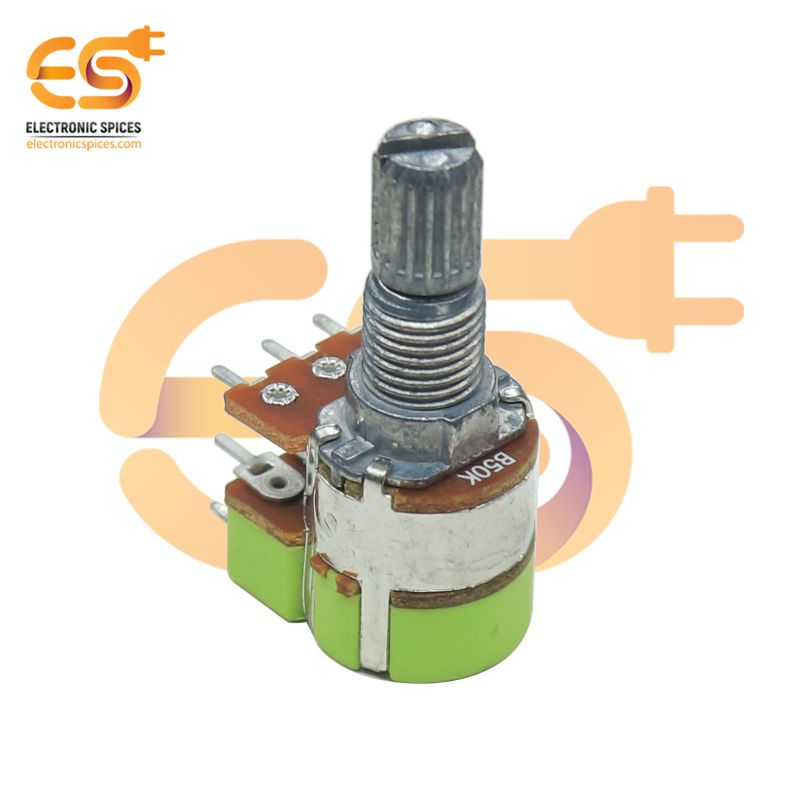 Buy 50k Ohm Dual Linear Taper Volume Control Potentiometer Switch - 8 ...