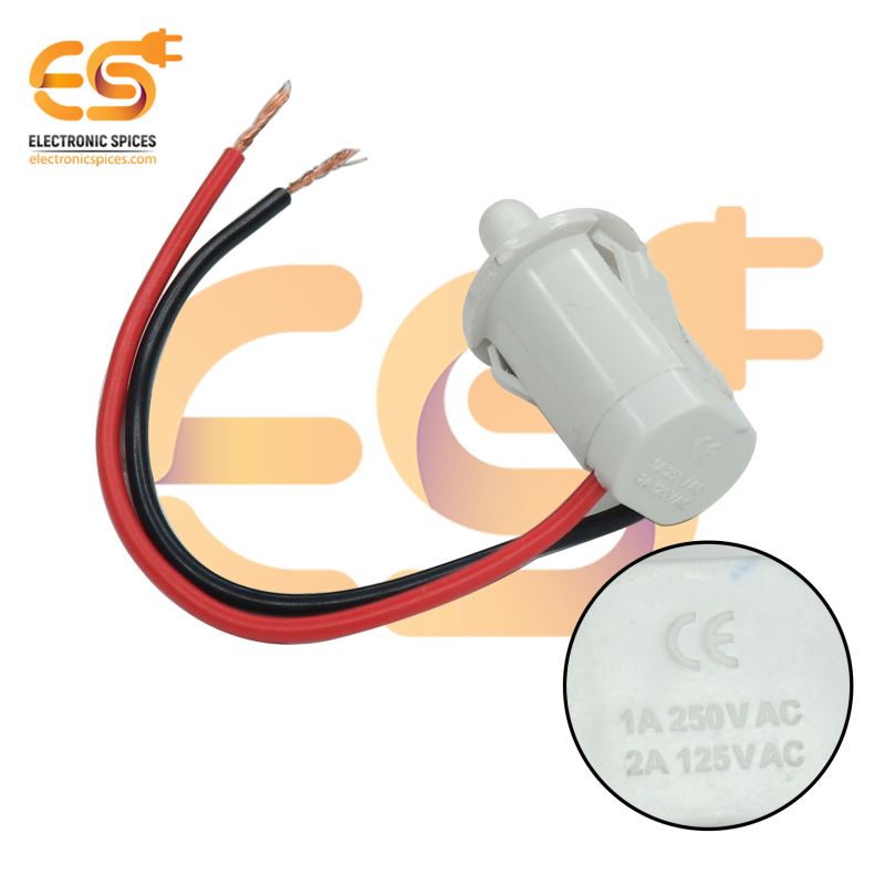 250V 2A 2-Pin AC Refrigerator Door Light Push Switch with Connecting ...