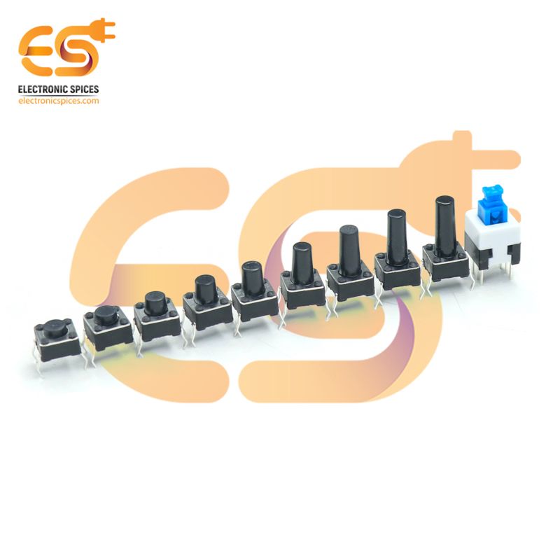 Tactile Push Button Switch Kit Combo - 10 Types, 180pcs