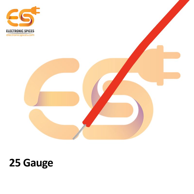 High-Quality Red 25 AWG Single Core Hookup Wires - 91 Meter at ...