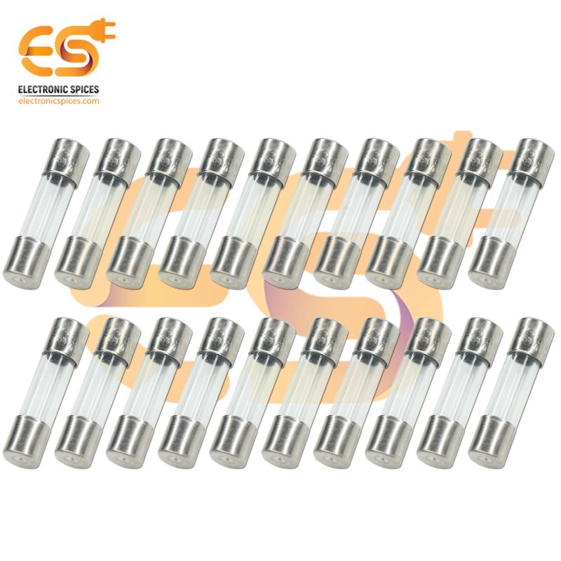Buy 3A 250V 5x20mm Fast-Acting Glass Tube Fuses, Pack of 100