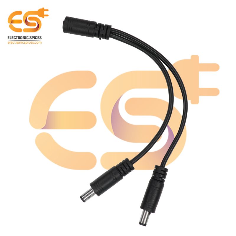 Buy 5.5mm Female to Dual 5.5mm Male Y-Splitter Connector Cable at ...