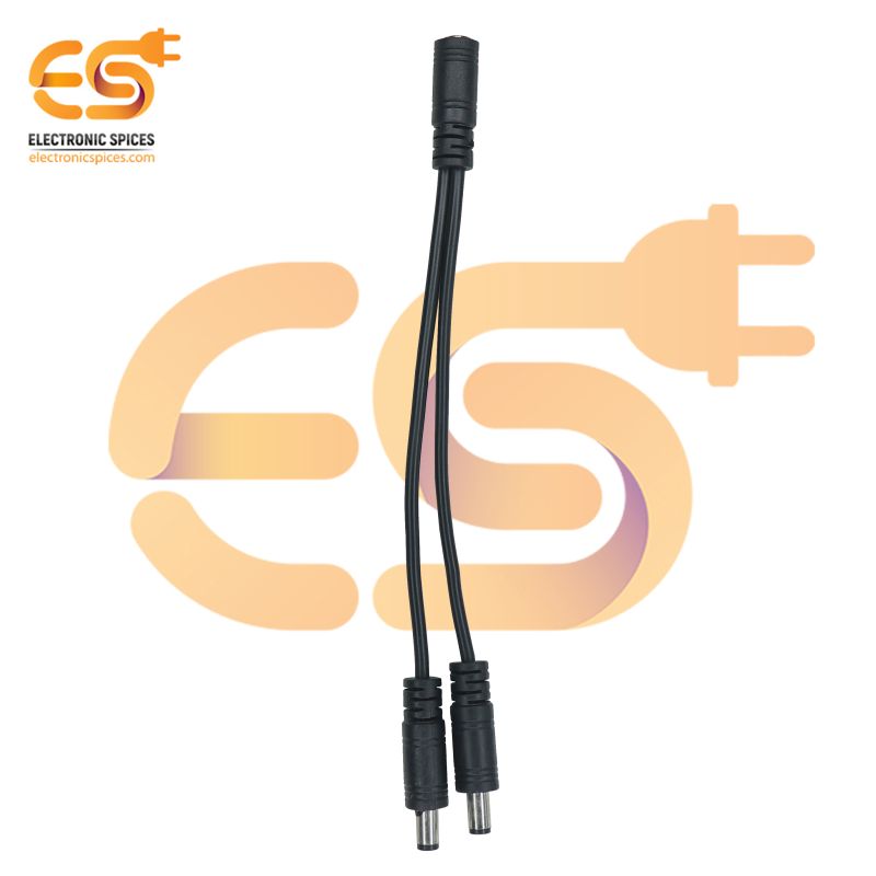 Buy 5.5mm Female to Dual 5.5mm Male Y-Splitter Connector Cable at ...